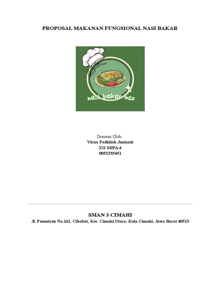 Proposal Pkwu Makanan Fungsional | PDF