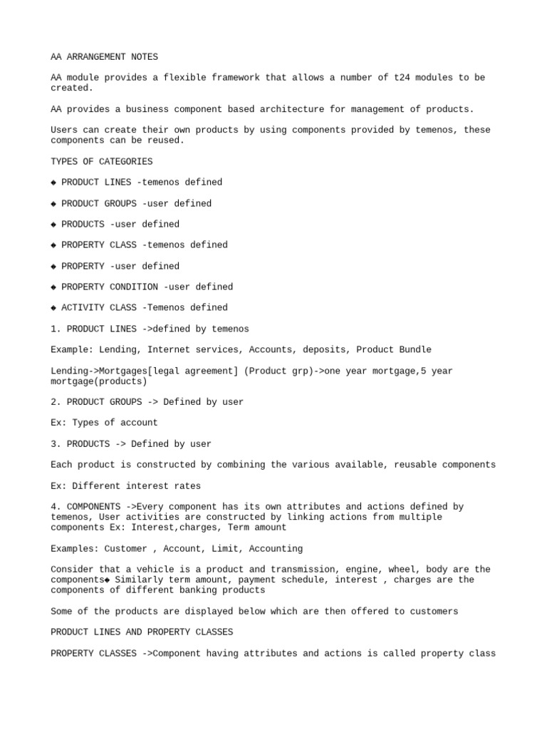 AA Arrangement Notes | PDF | Interest | Mortgage Loan