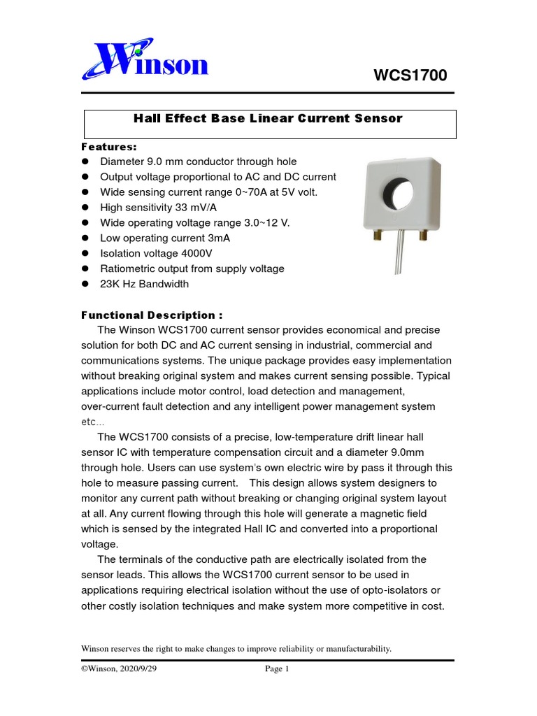 WCS1700 | PDF | Electric Power | Electricity