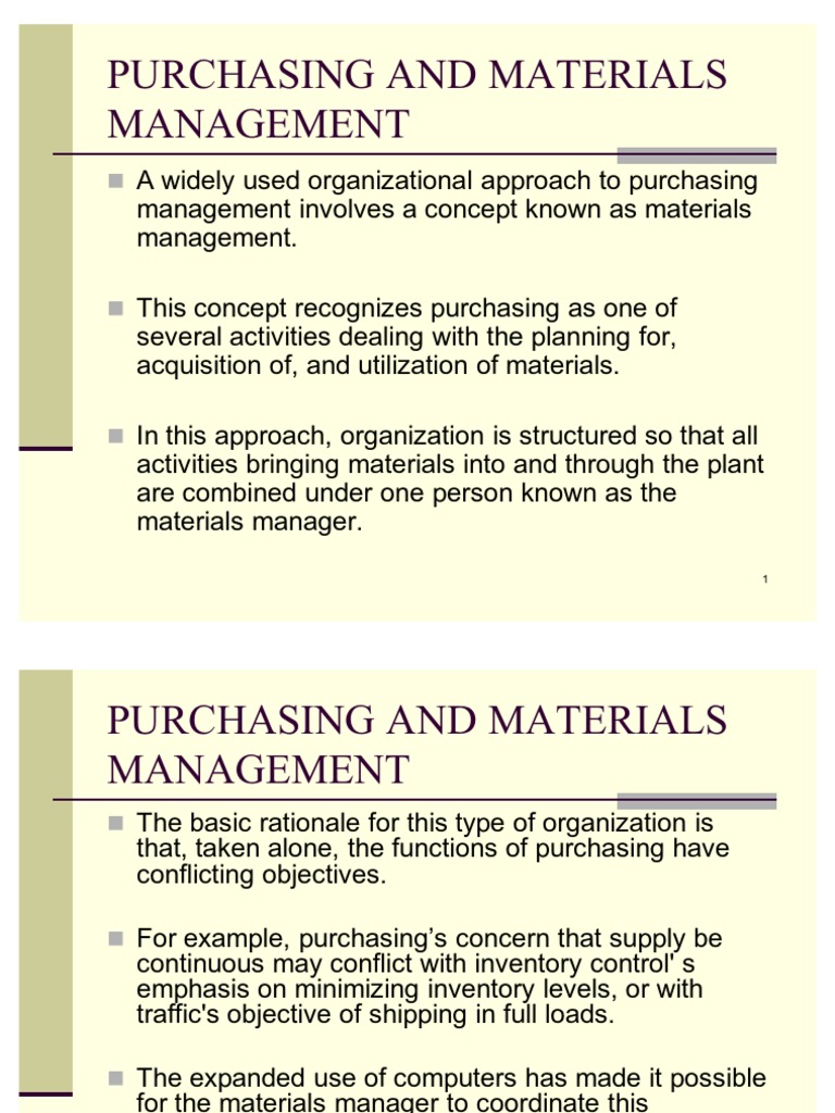 Introduction To Purchasing | PDF