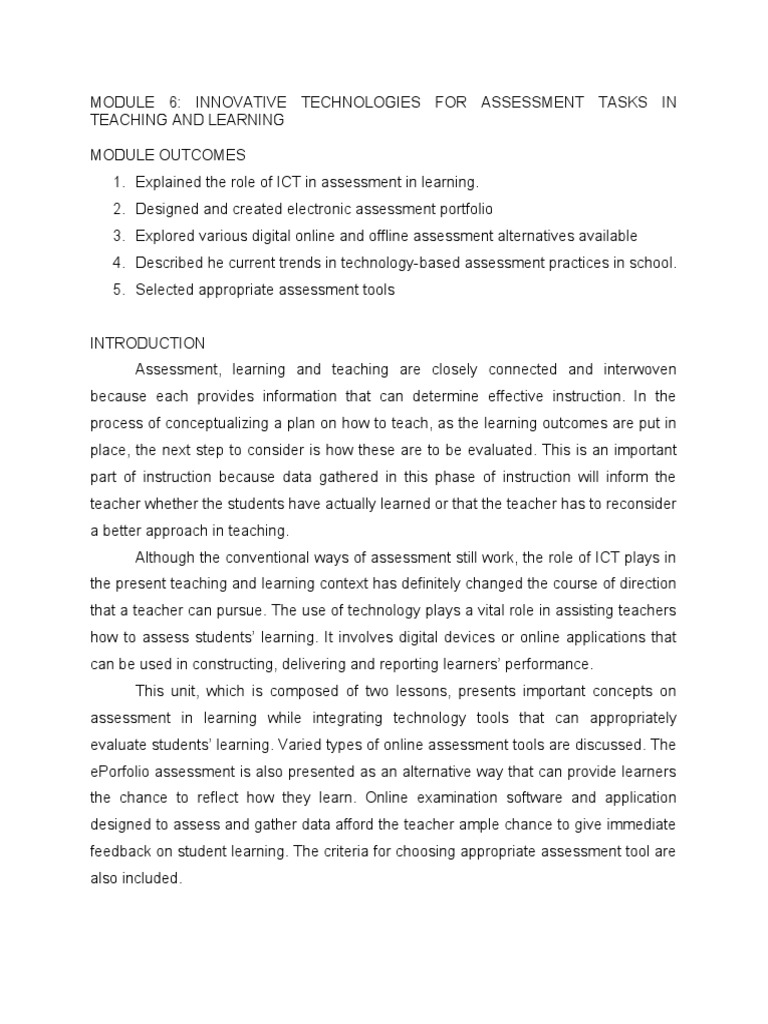 Module 6 - Lesson 1 - Refine | PDF | Educational Assessment ...