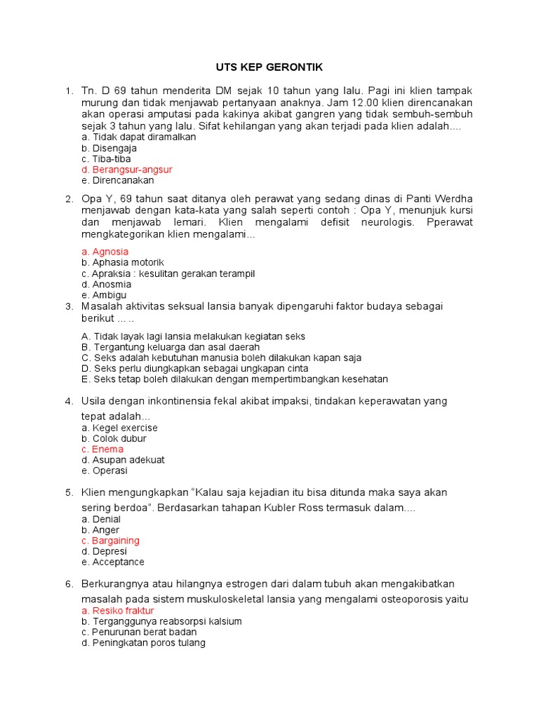 Uts Kep Gerontik | PDF