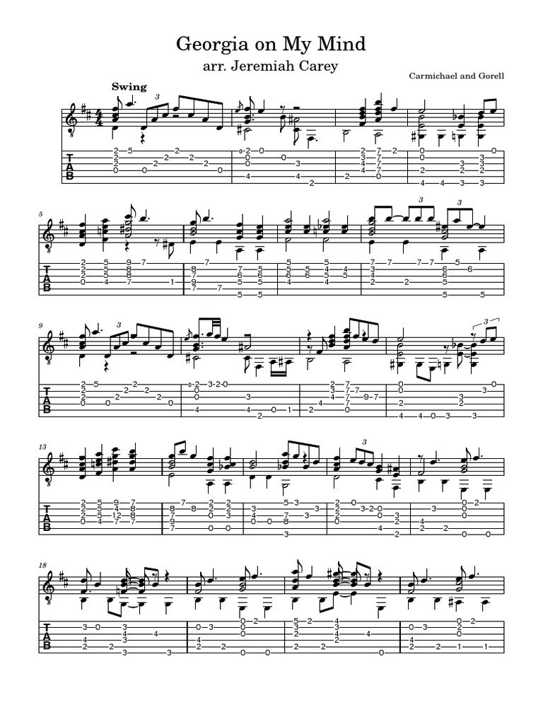 Georgia On My Mind | PDF
