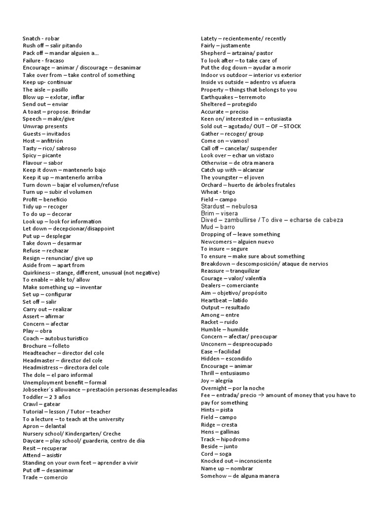 Unknown Words | PDF