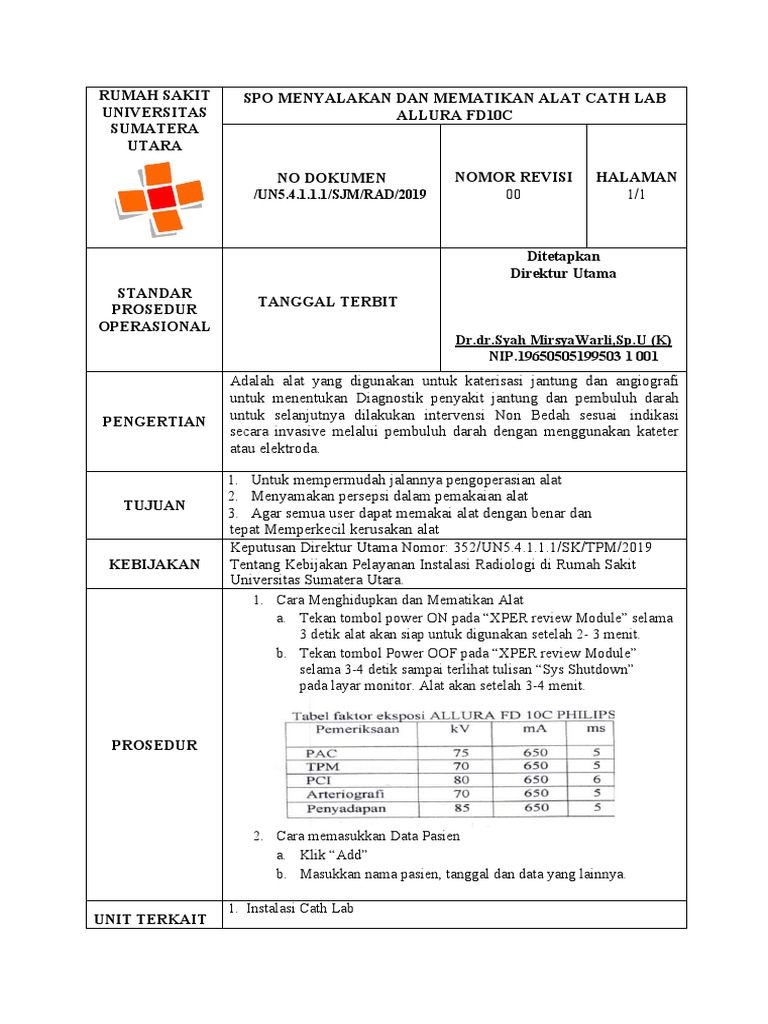 11 Sop Cath Lab PDF Free | PDF