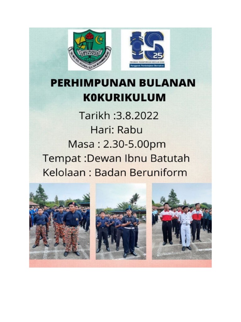 Program Perhimpunan Bulanan Kokurikulum | PDF