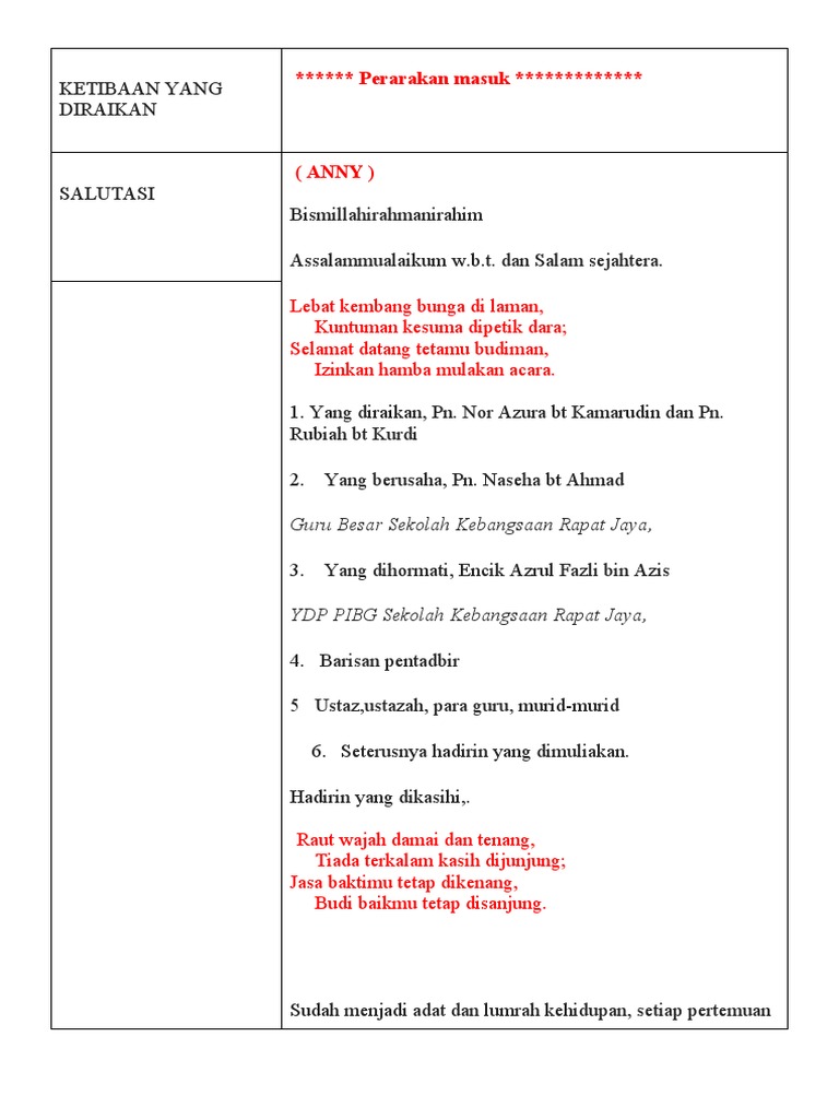 Teks Ucapan Persaraan 1 | PDF