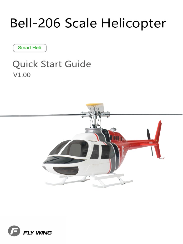 Bell 206 Scale Helicopter Quick Start Guide | PDF | Compass | Helicopter