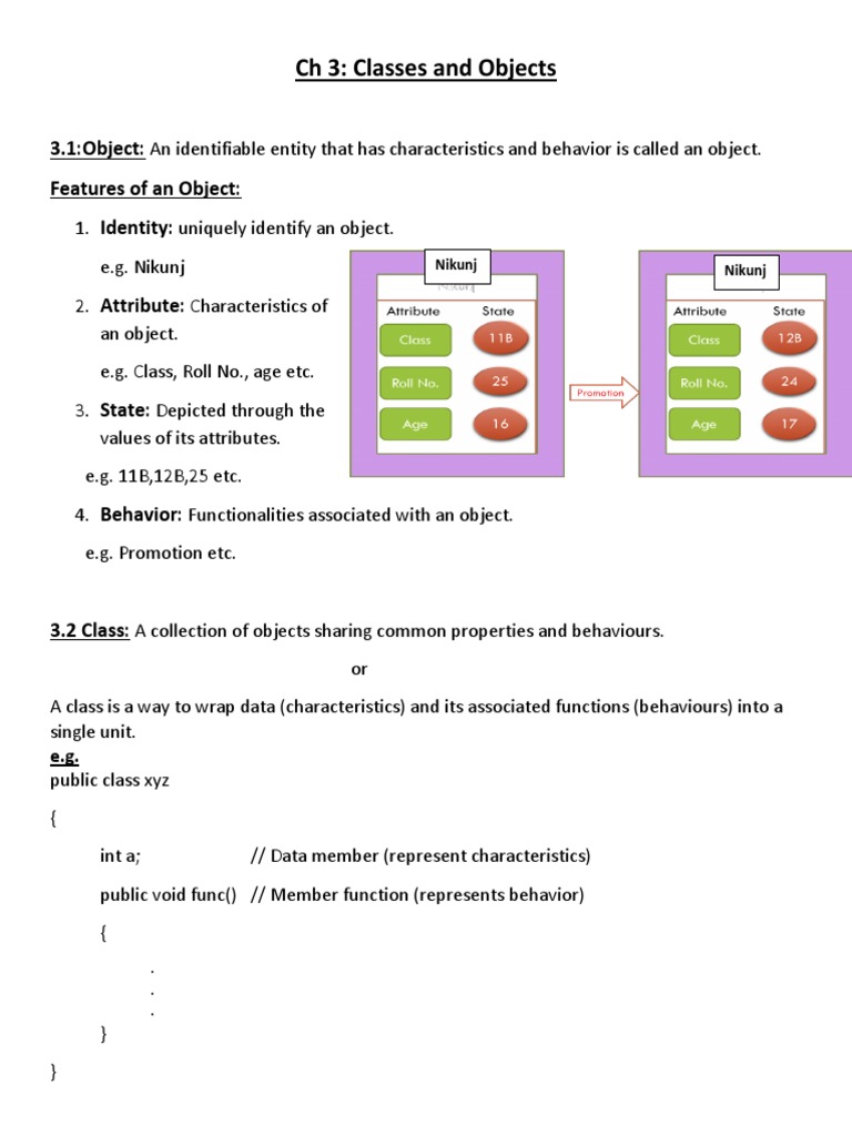 Ch 3classesandobjects Pdf Programming Constructor Object Oriented Programming