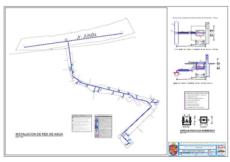 (A-1) Plano de Instalaciones Sanitarias-Red de Agua | PDF | Ingeniería ...