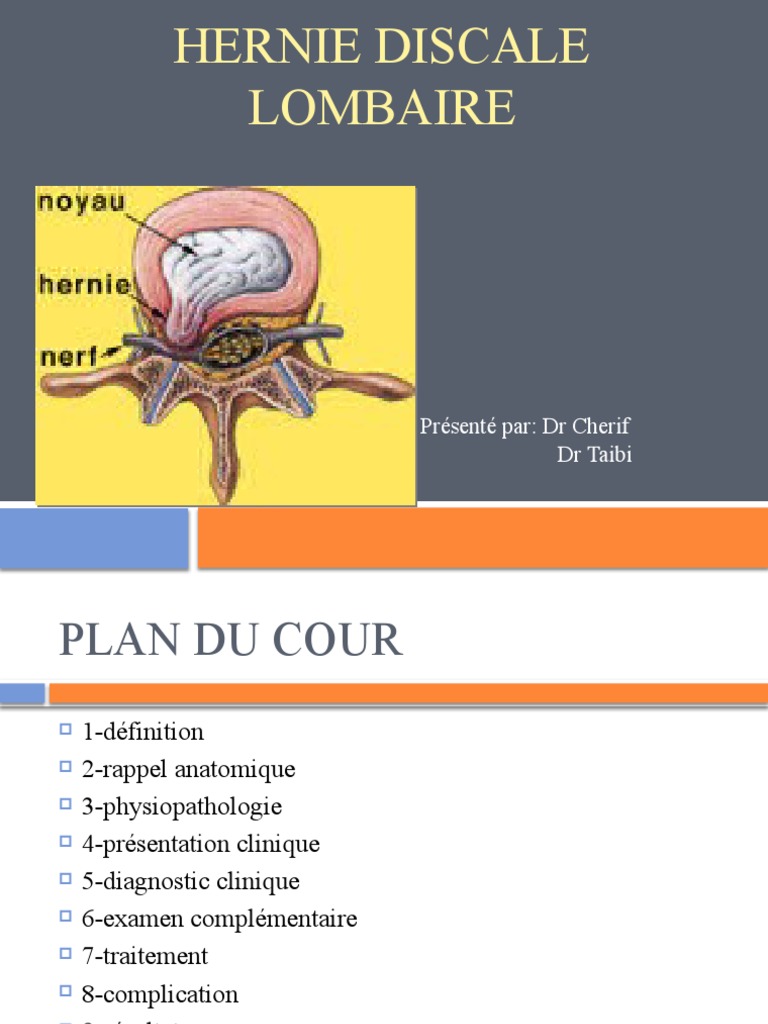 Hernie Discale Lombaire: Diagnostic et Traitement | PDF | Anatomie humaine | Appareil locomoteur