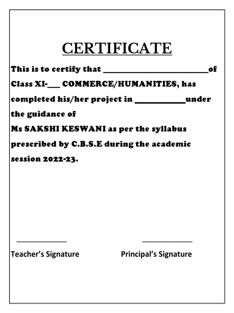 Class 11 Project | PDF