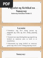 Pagsulat NG Kritikal Na Sanaysay | PDF