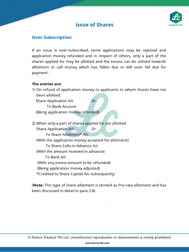 Over Subscription | PDF