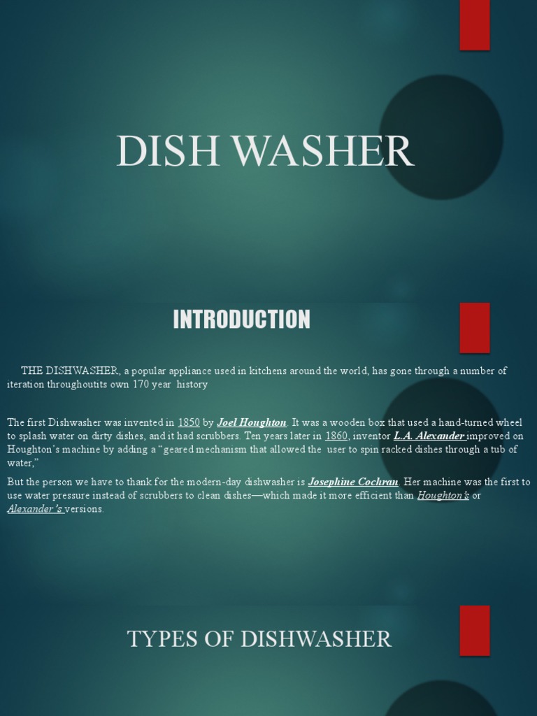 The Evolution of Dishwashers: From Early Inventions to Modern Models ...