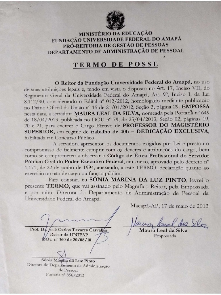 Termo de Posse | PDF