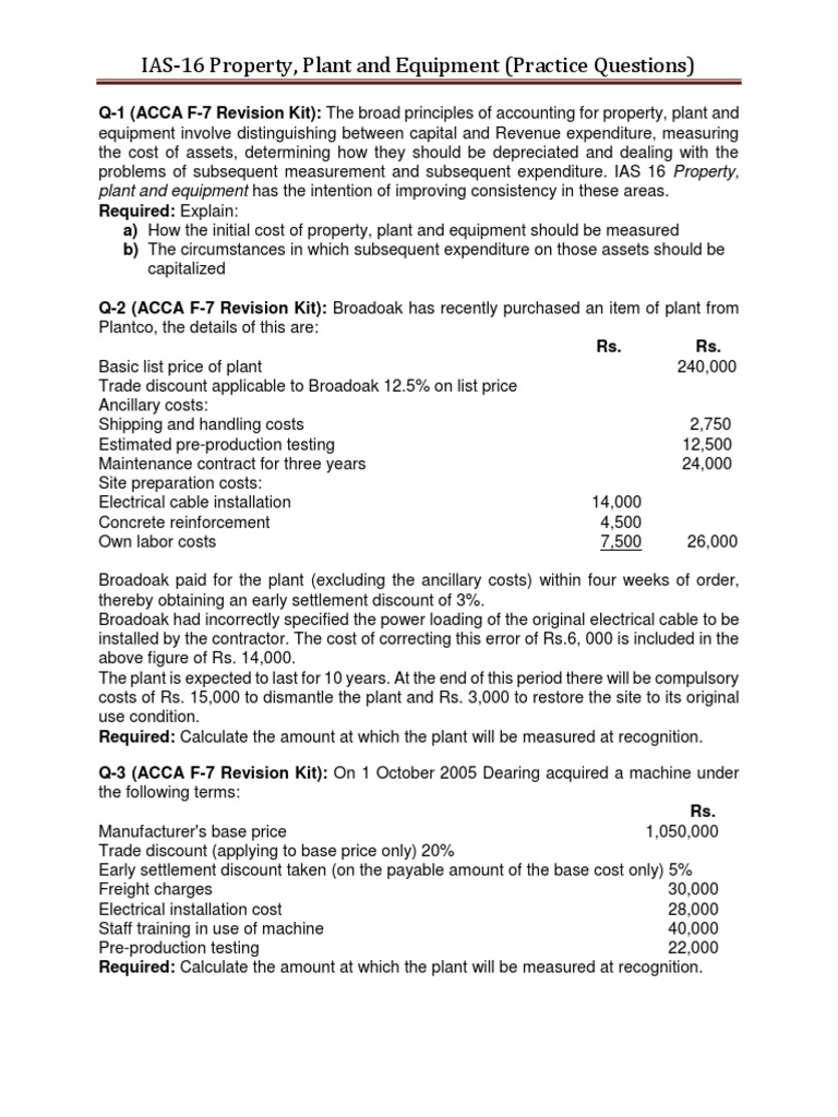Ias 16 | Download Free PDF | Depreciation | Fixed Asset
