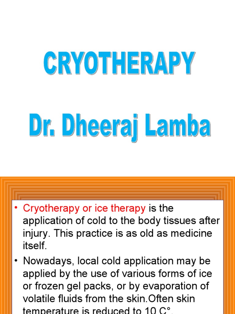 Cryotherapy | PDF