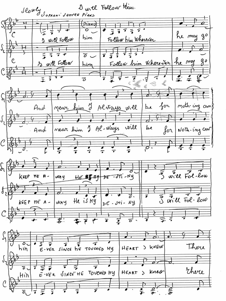 I Will Follow Him | PDF