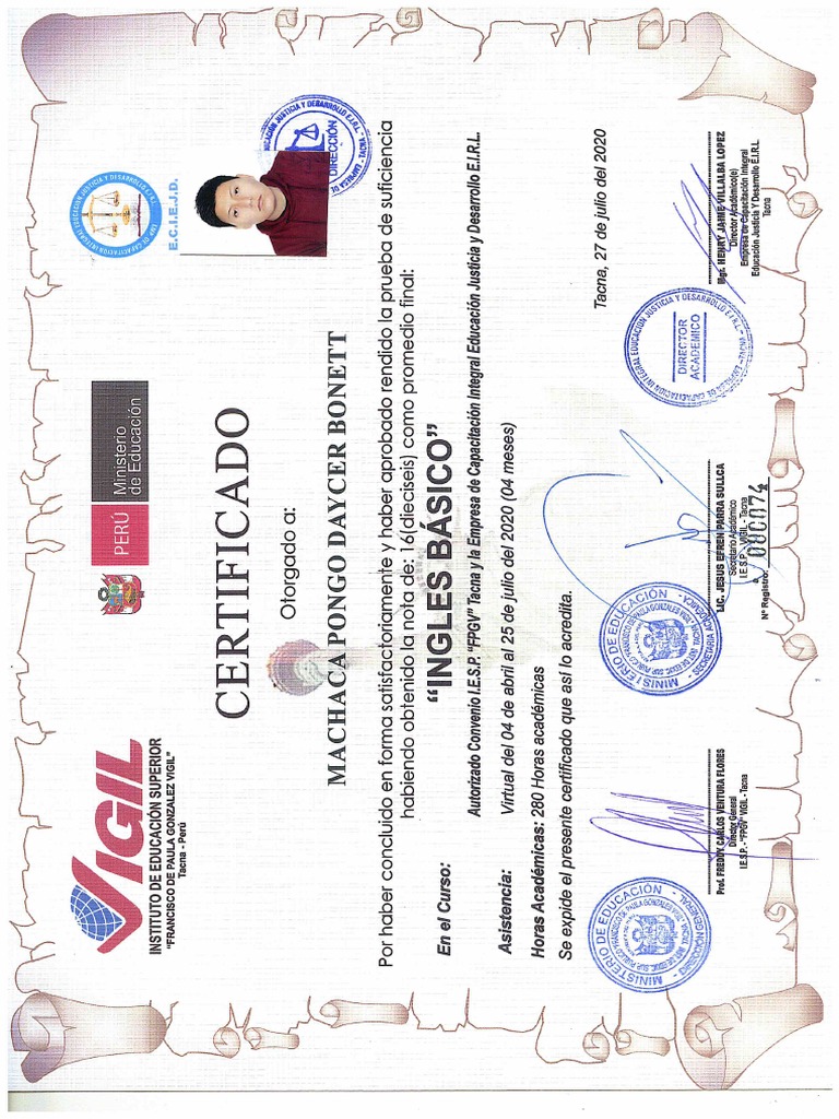 Certificado de Idiomas | PDF