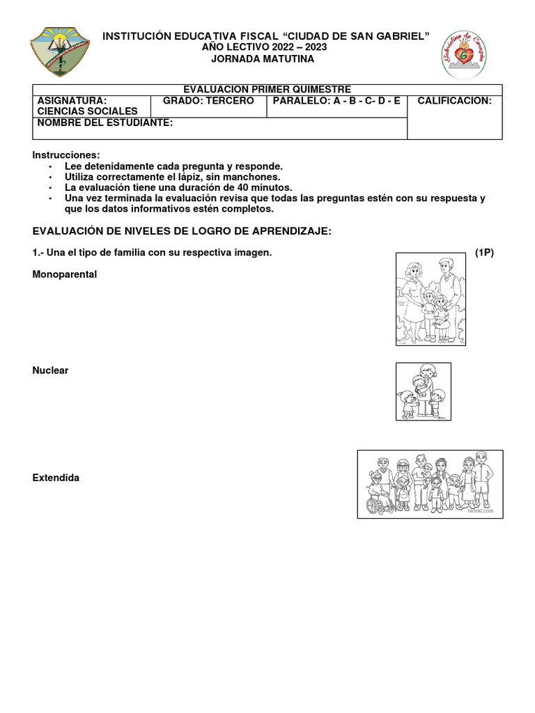 Examen de Estudios Sociales | PDF | Prueba (evaluación) | Aprendizaje