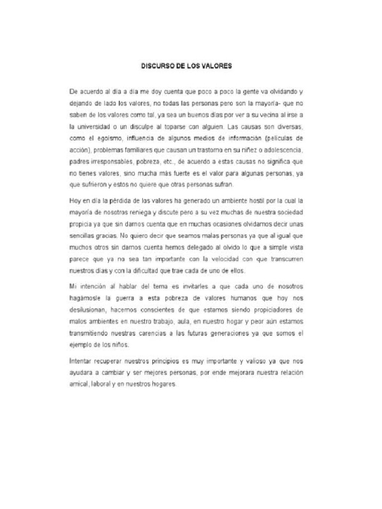 Oratoria Valores | PDF