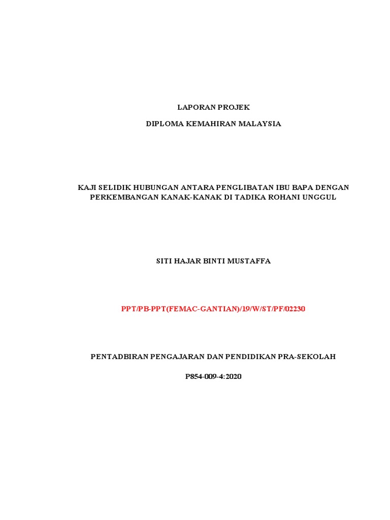 LPKT DKM Prasekolah Siti Hajar Mustaffa 860117015186 | PDF