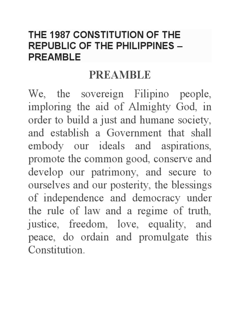Preamble | PDF