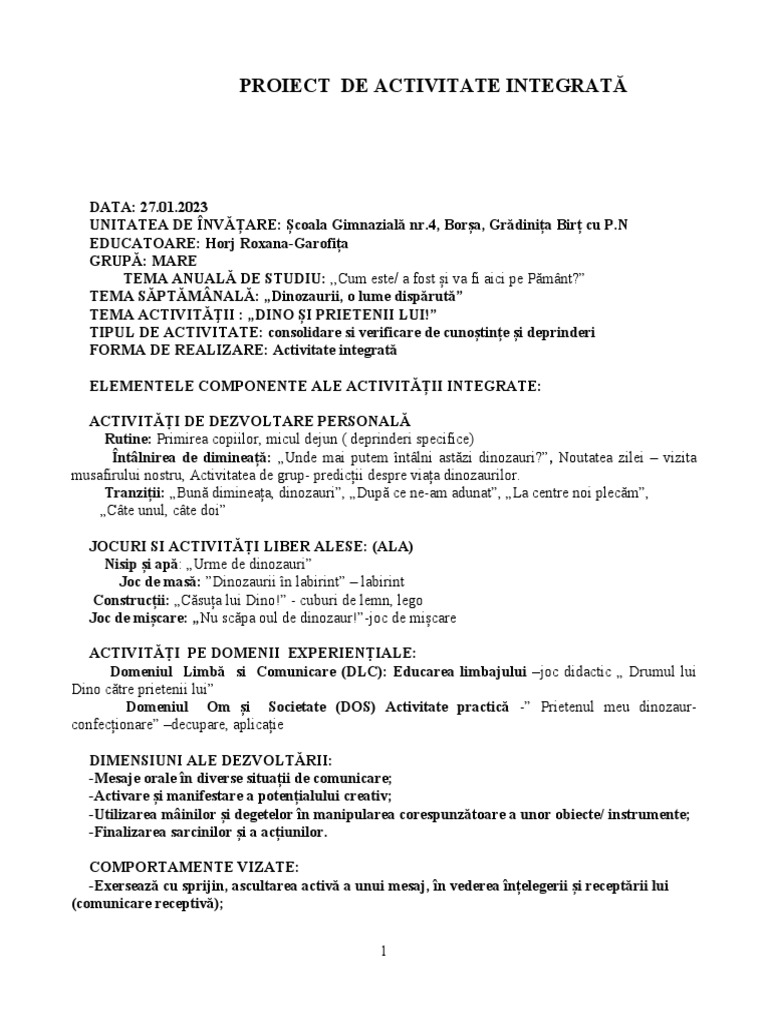 5 Dinozauri Joc Didactic Dlc+Dos AP | PDF