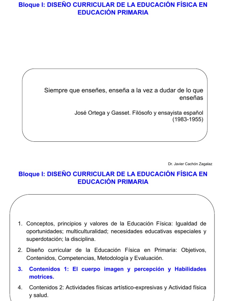 TEMA 3.el Cuerpo Imagen y Percepci N y Habilidades Motrices BLANCO | PDF | Aprendizaje ...