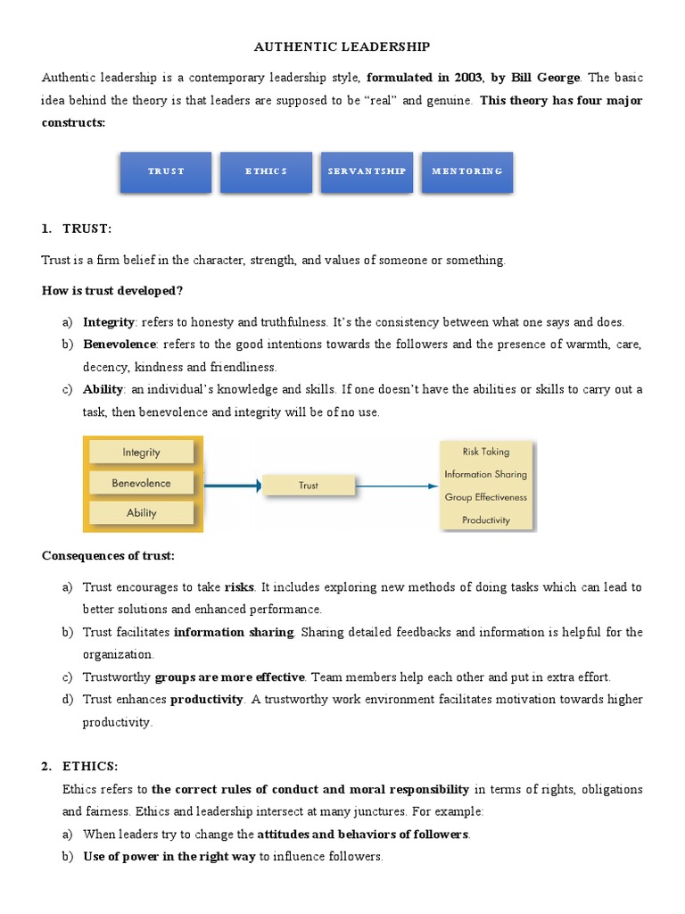 Authentic Leadership | PDF | Leadership | Mentorship