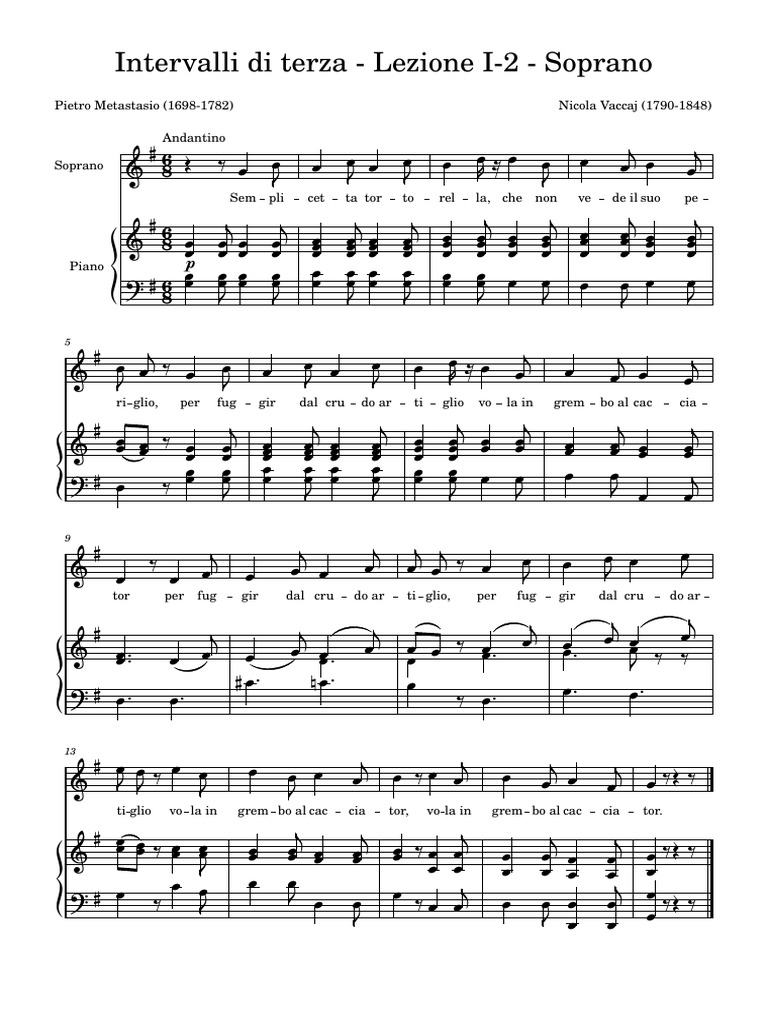 Vaccaj-1b Semplicetta Tortorella | PDF