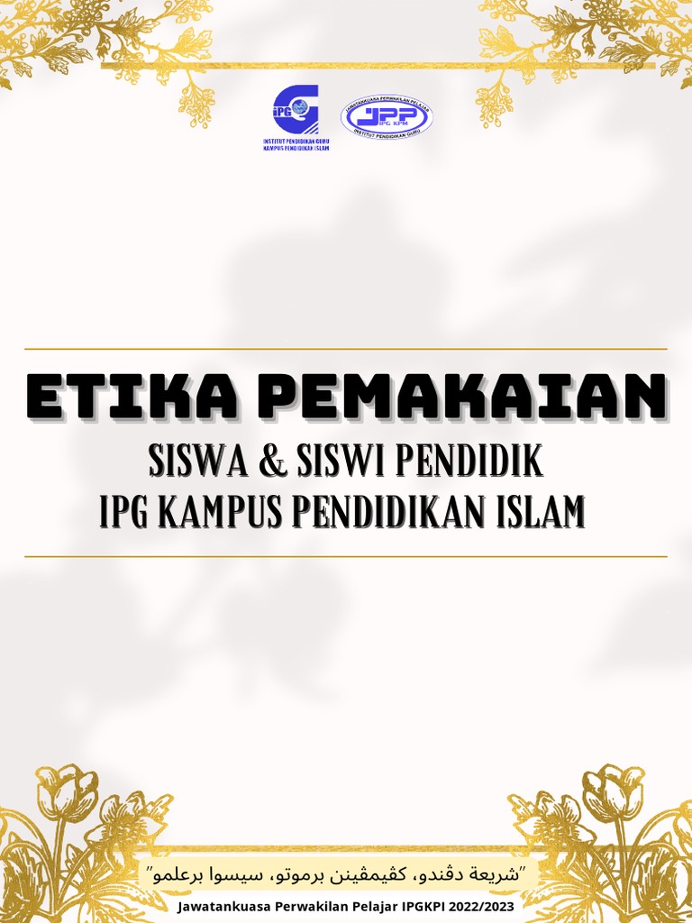 Etika Pemakaian Siswa Siswi IPGKPI | PDF