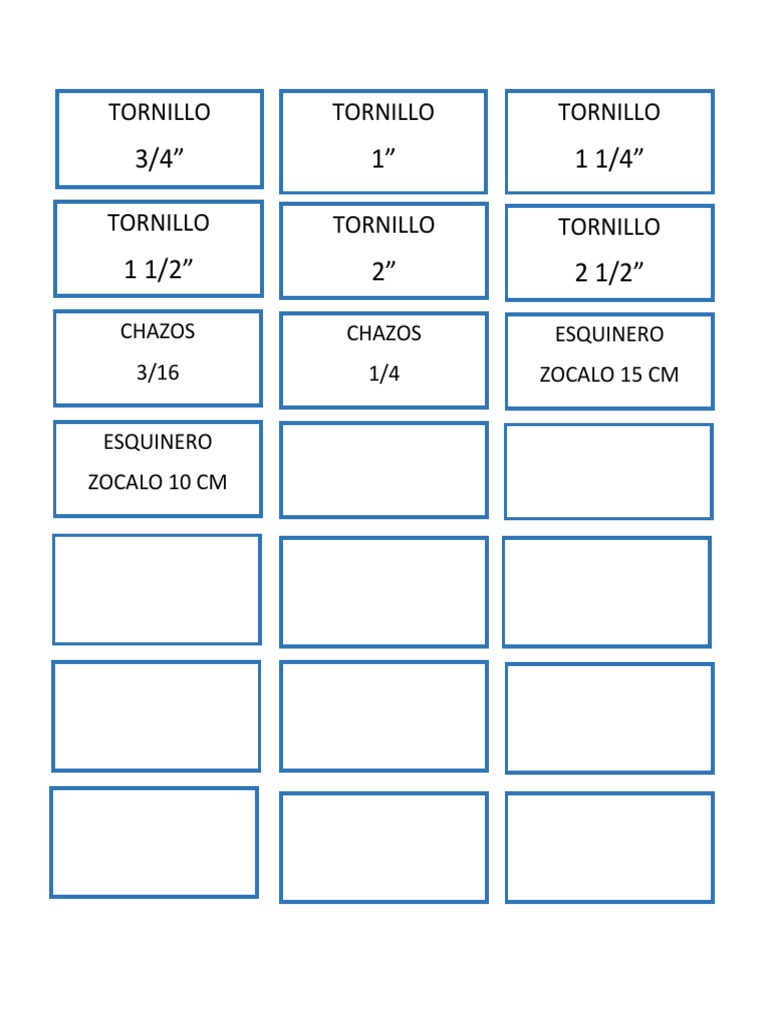 Etiquetas Inventario | PDF