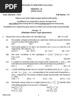 Classical Mechanics MCQs | PDF | Rotation Around A Fixed Axis | Angular Momentum