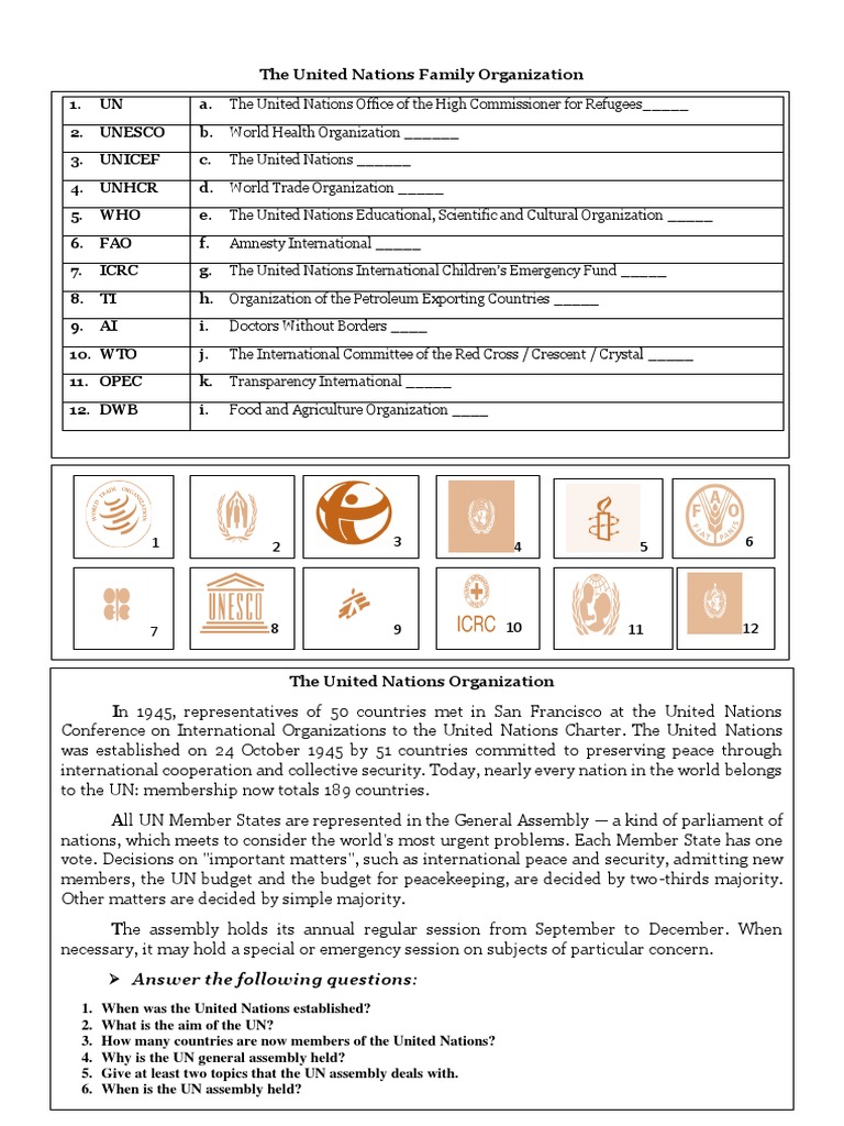 The United Nations Organization Explained | PDF | United Nations ...
