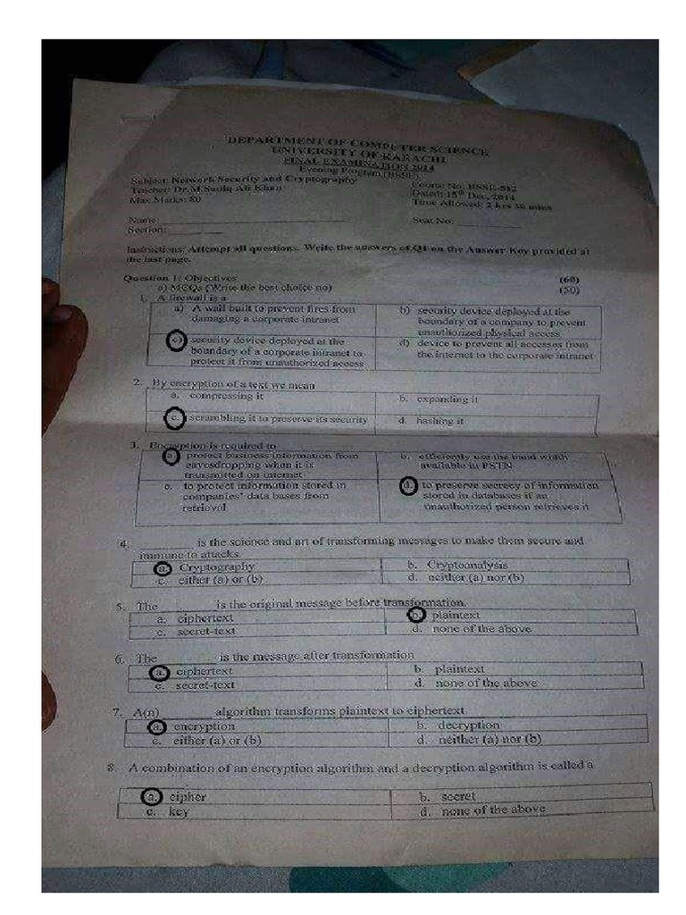Main Solved Compile PDF | PDF | Cryptography | Encryption
