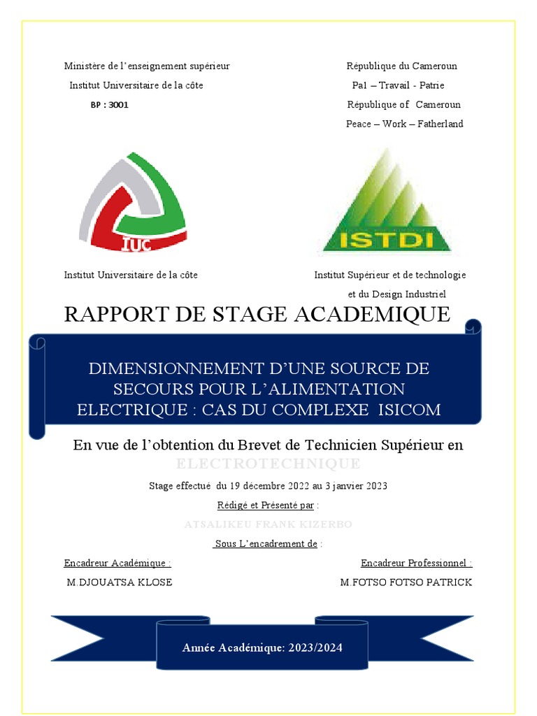 Rapport de Stage | PDF | Master (diplôme ou grade universitaire) | Business