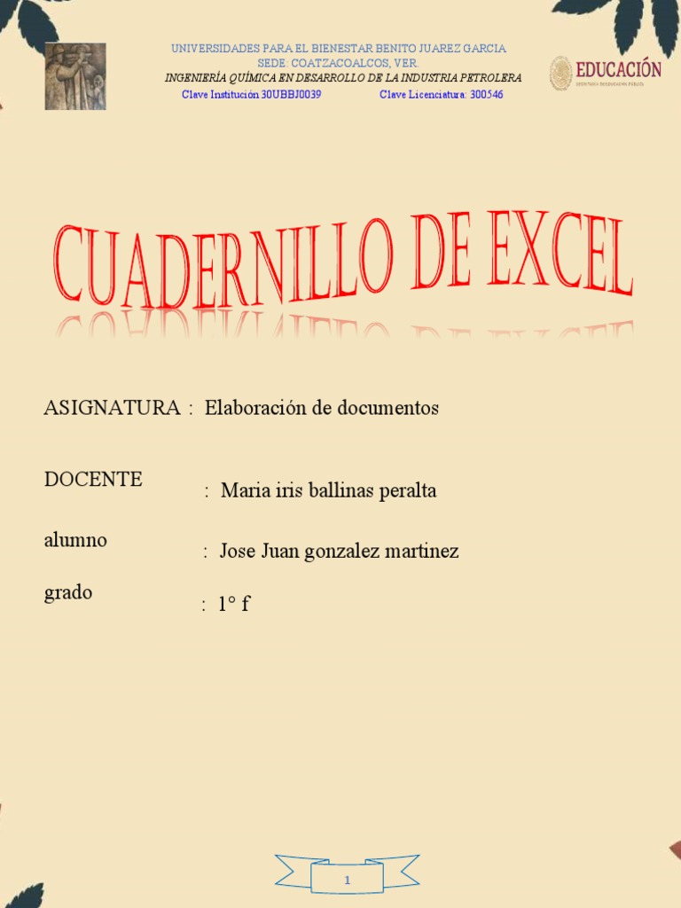 Asignatura: Elaboración de Documentos Docente Alumno Grado: Maria Iris Ballinas Peralta: Jose ...