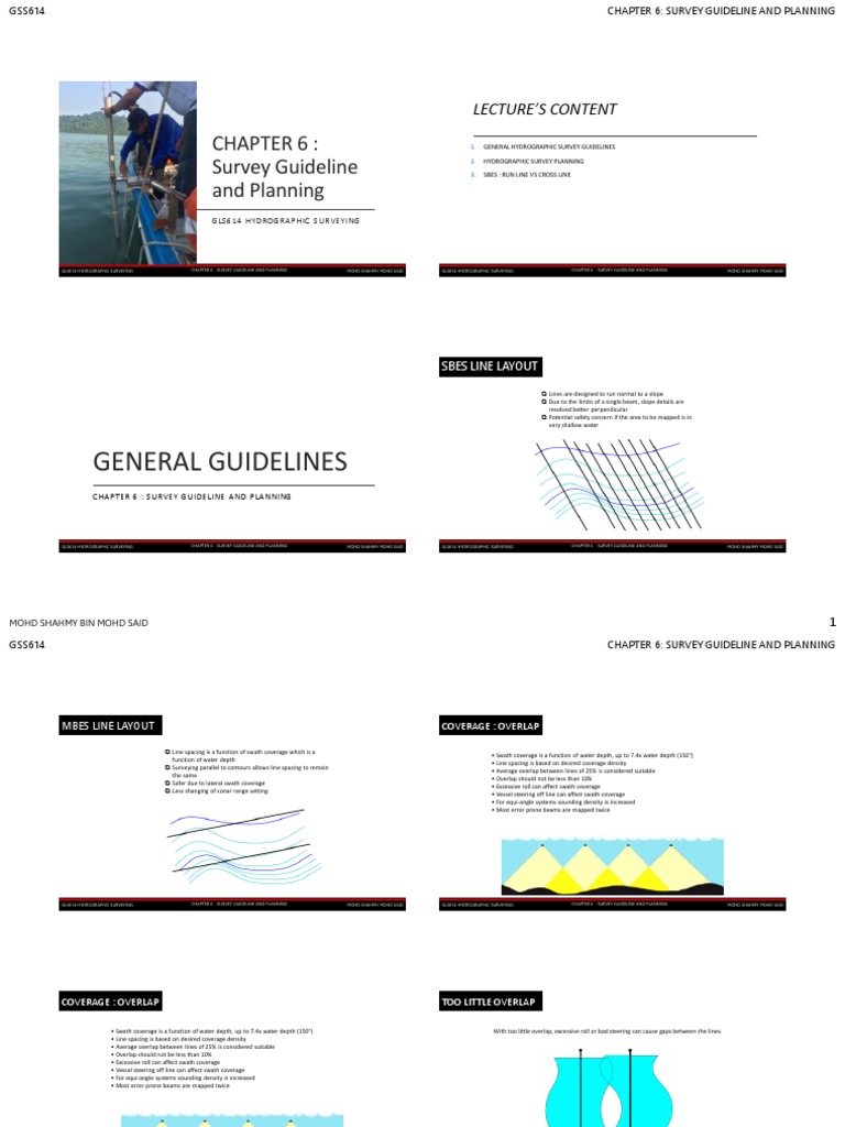 GSS614 - CHAPTER 6 - Survey Guidelines and Planning | PDF | Surveying | Hydrography