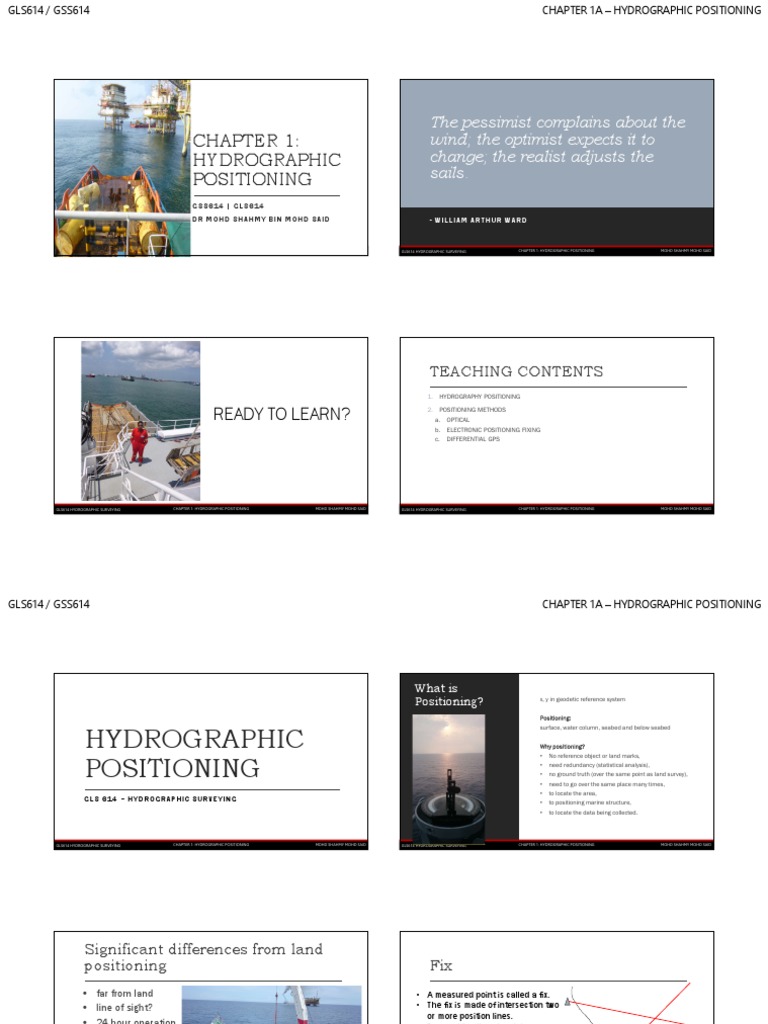 GSS614 - Chapter 1A - Hydrographic Positioning | PDF | Surveying ...