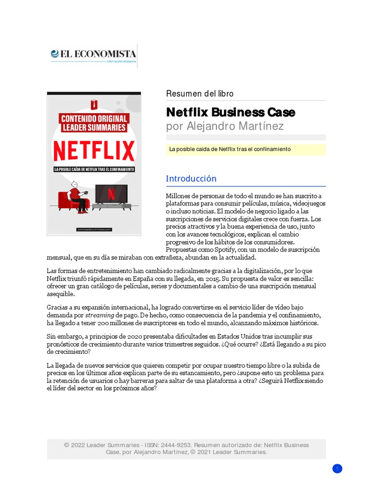 Netflix Business Case | PDF | Netflix | Streaming Media