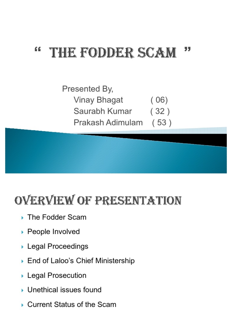 Business Ethics Fodder Scam Final | PDF