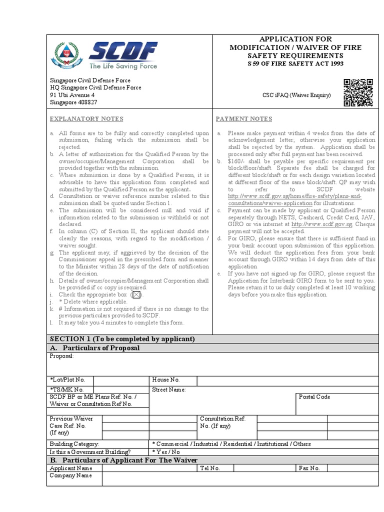 SCDF Fire-Safety-Waiver-Form | PDF