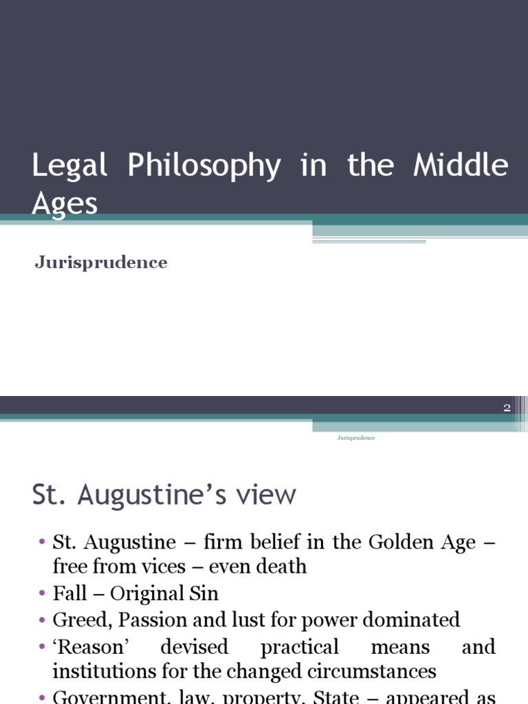 Legal Philosophy in The Middle Ages - Natural Law | PDF