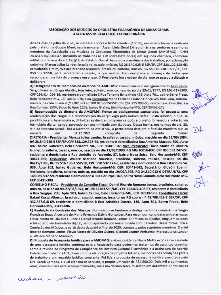 ATA 2020 Assinada | PDF