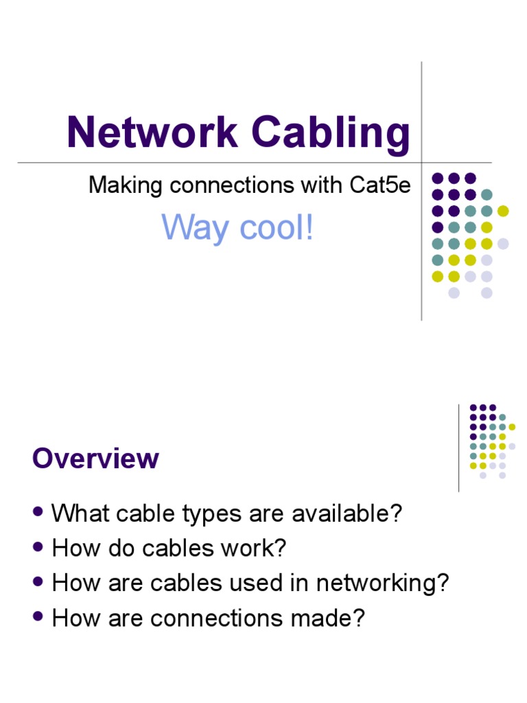 Network - Cabling Procedure Part 2 | PDF