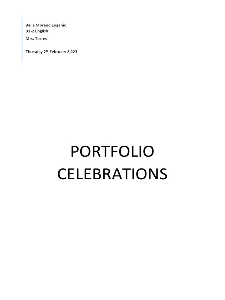 Portfolio Celebrations | Download Free PDF | Observances | Traditions