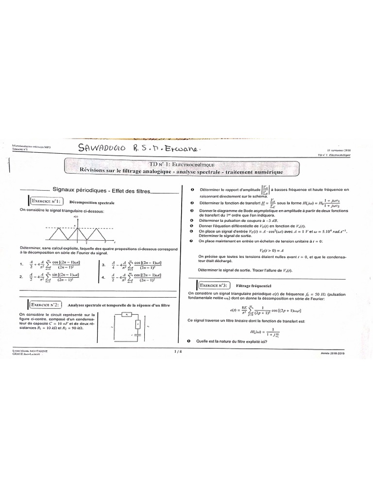 Traitement de Signal | PDF