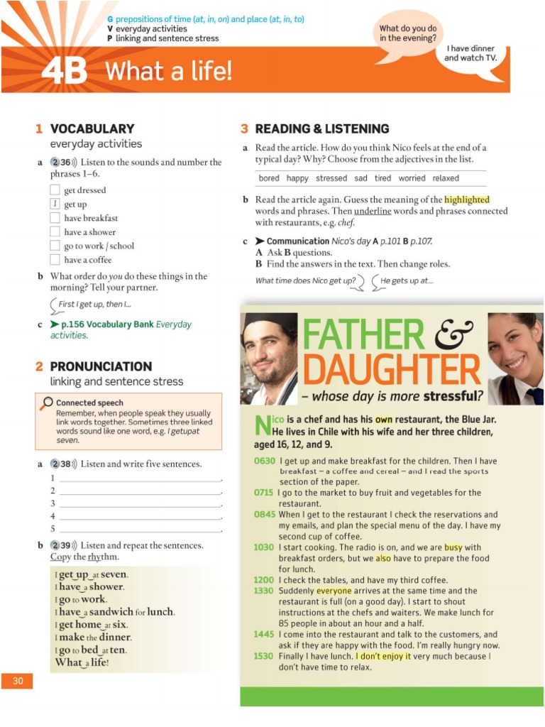 EF - 3 - Elem - 4B - Everyday Actitivies | PDF